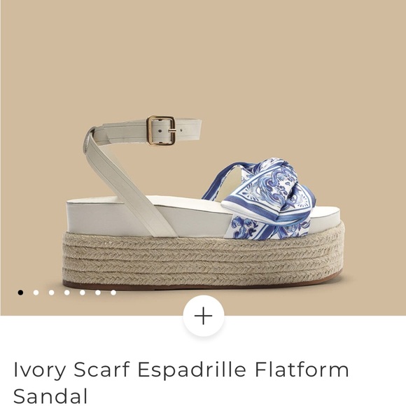 FARM Rio | Shoes | Farm Rio Ivory And Blue Espadrille Sandals | Poshmark